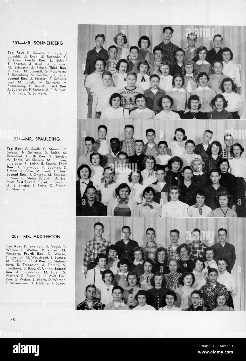 This 1952 Yearbook from North High School documents the students ...