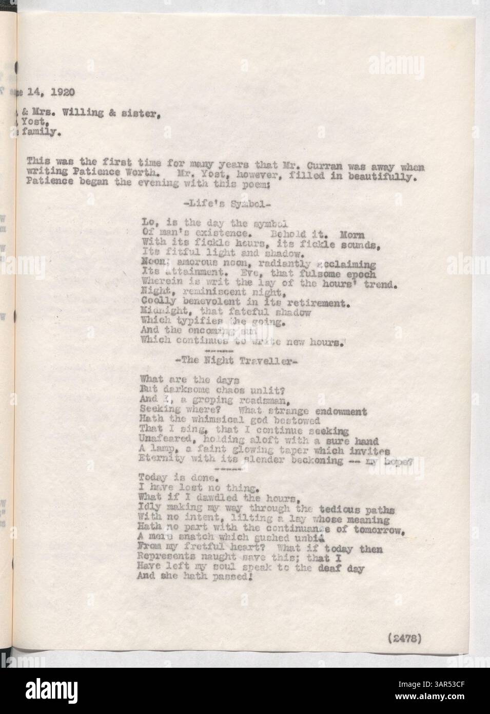 Volume 13 of the Patience Worth transcripts, dated from April 30 to ...