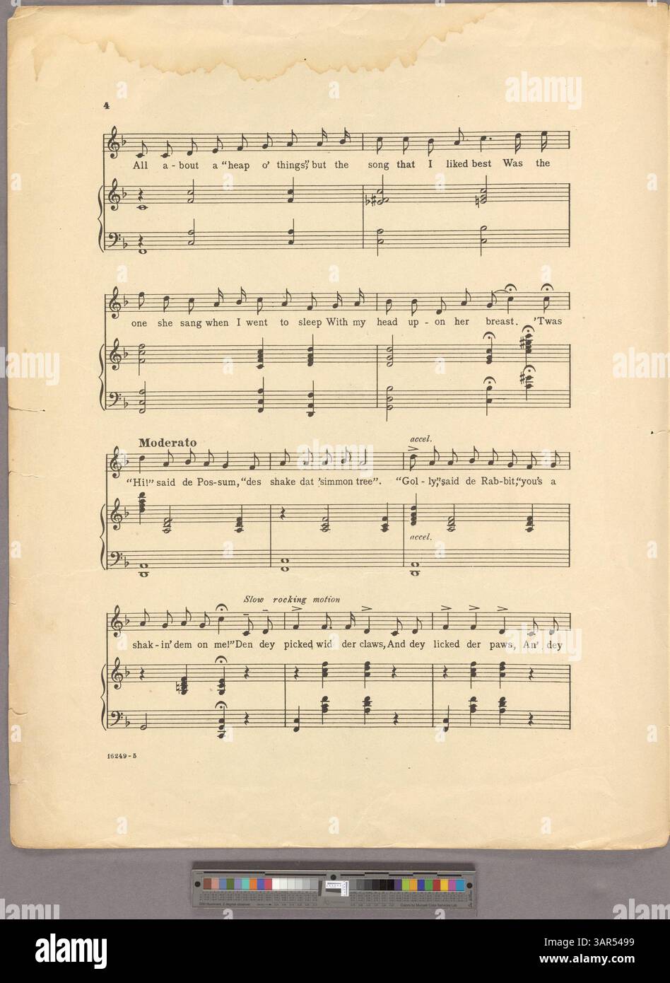 This sheet music for 'Mammy's Song' features a 'low voice' vocal range ...