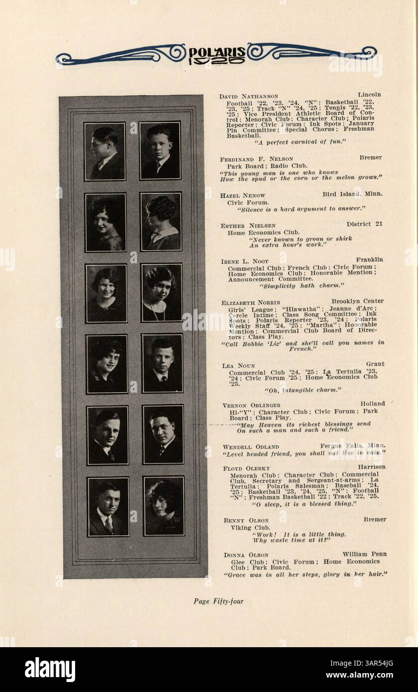 The 1925 Polaris yearbook from North High School highlights students ...