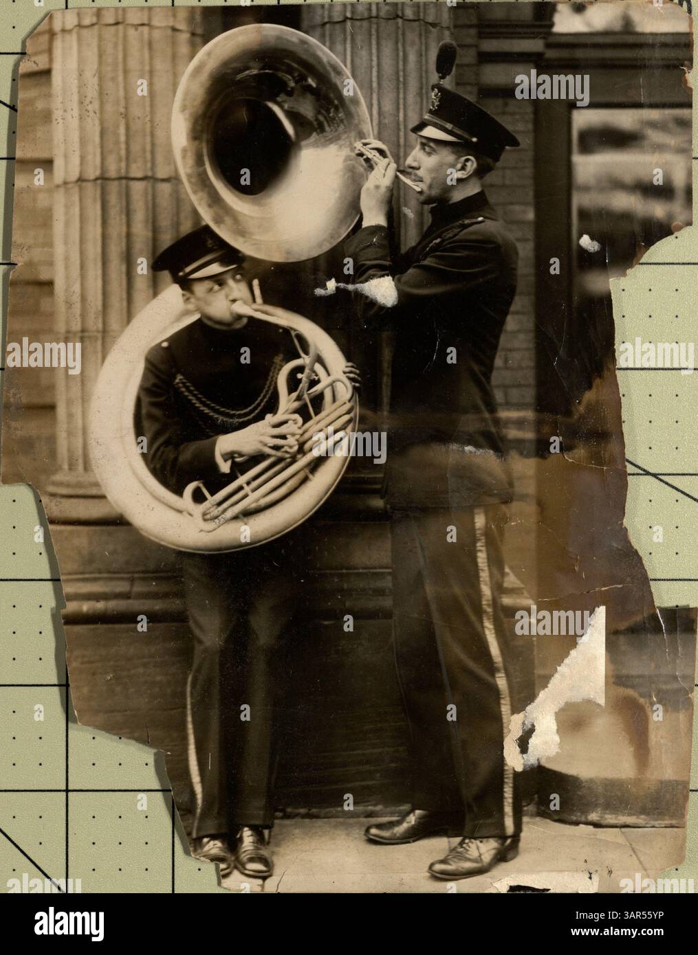 A photograph of the University of Minnesota Marching Band members, with ...