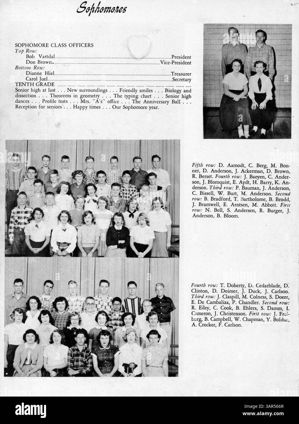 The 1952 yearbook for St. Louis Park High School, titled 'Echowan 52 ...