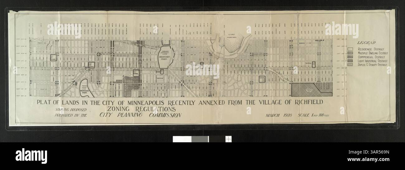 This plat map shows the lands in the City of Minneapolis that were ...