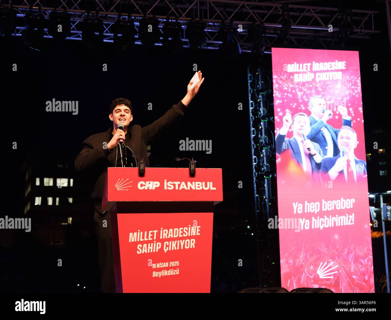 Istanbul, Turkey. 16th Apr, 2025. CHP party assembly member and ...