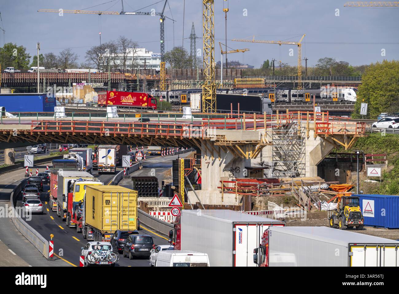 Duisburg-Kaiserberg motorway junction, complete reconstruction and new ...