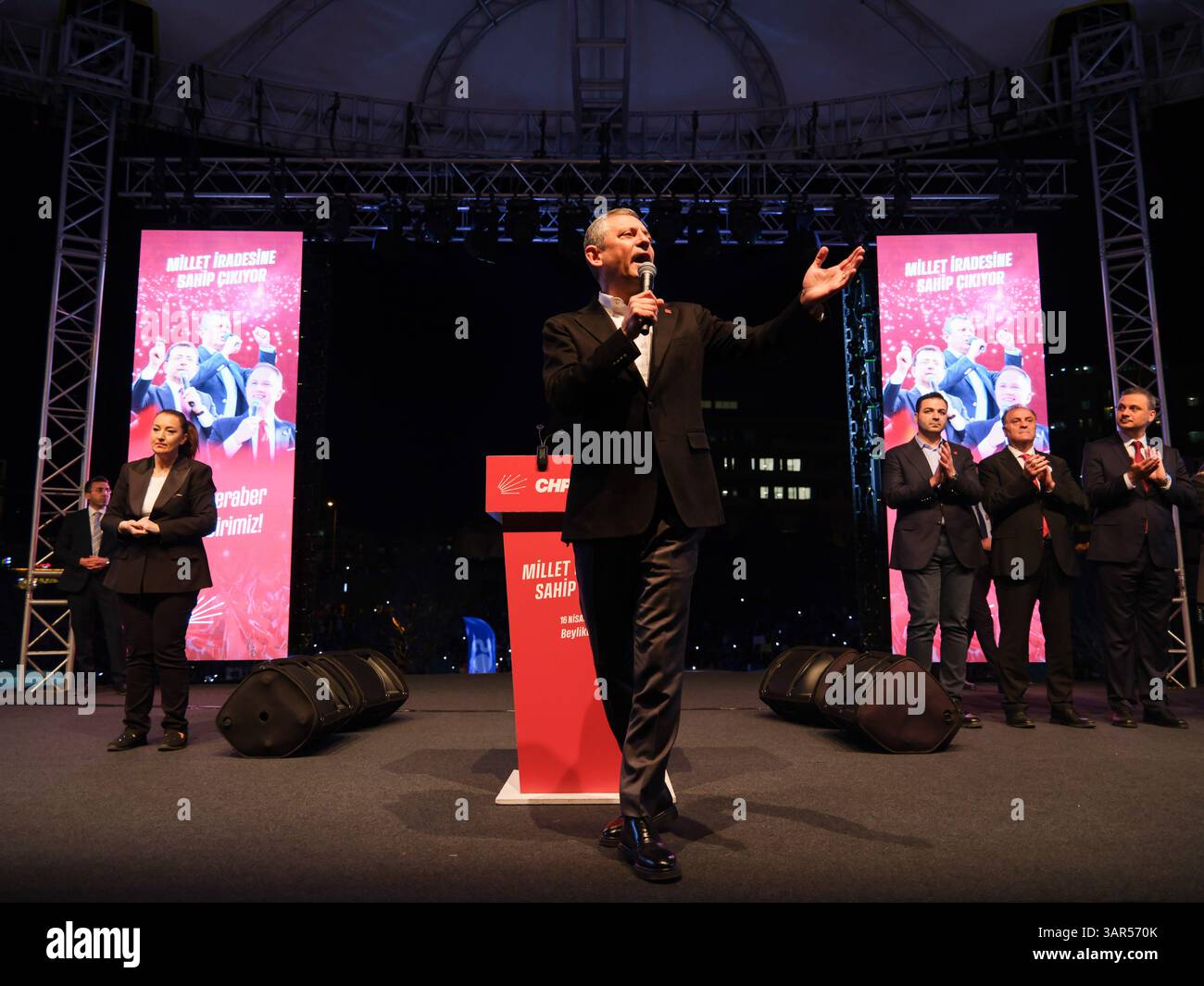 Istanbul, Turkey. 16th Apr, 2025. Leader of Turkey's main opposition ...