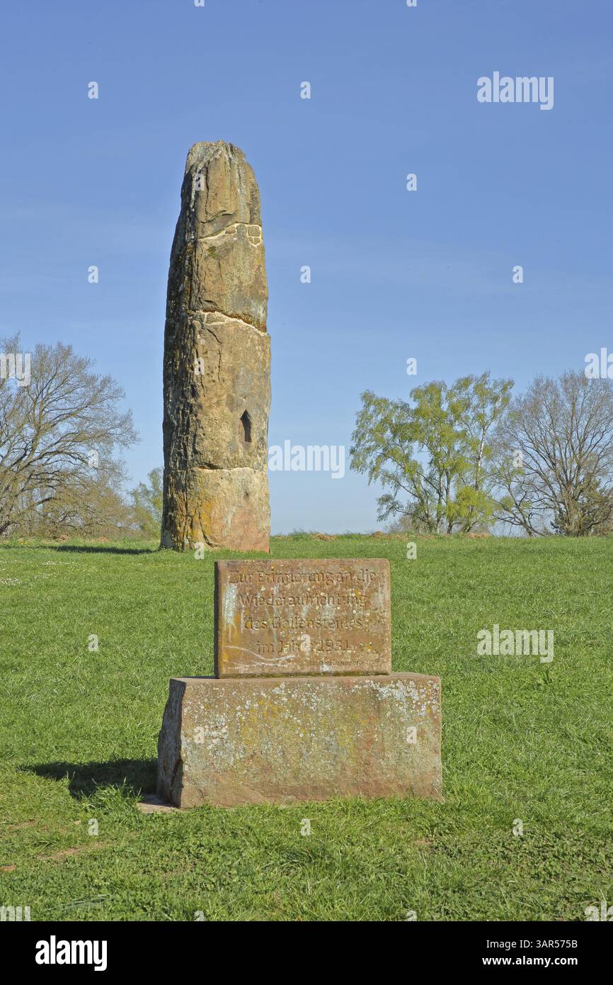 Menhir and cultural monument from the Neolithic period approx. 4000 ...