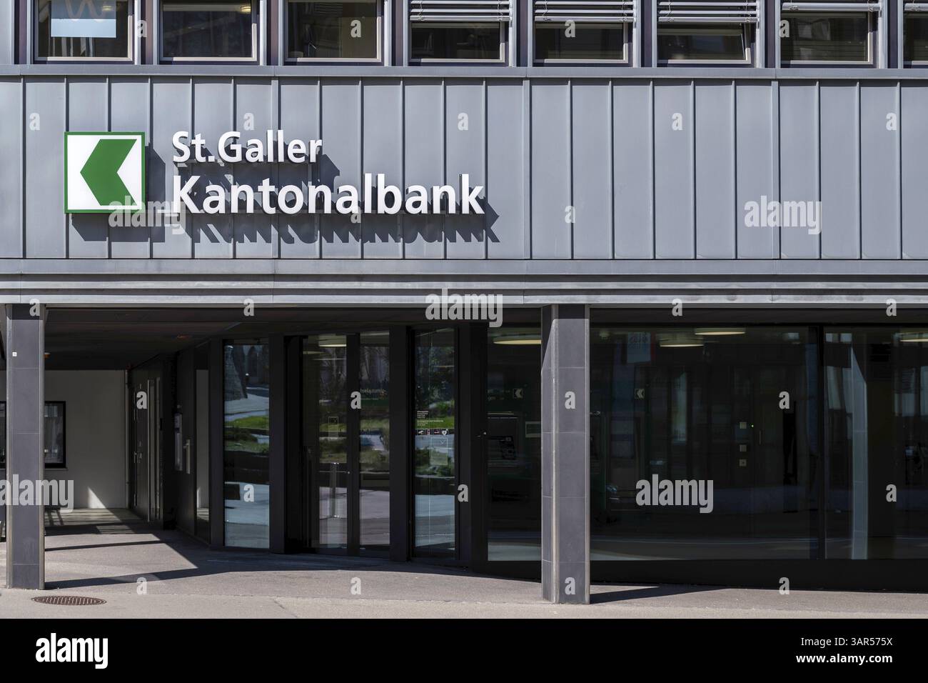 Entrance St. Galler Kantonalbank Stock Photo - Alamy