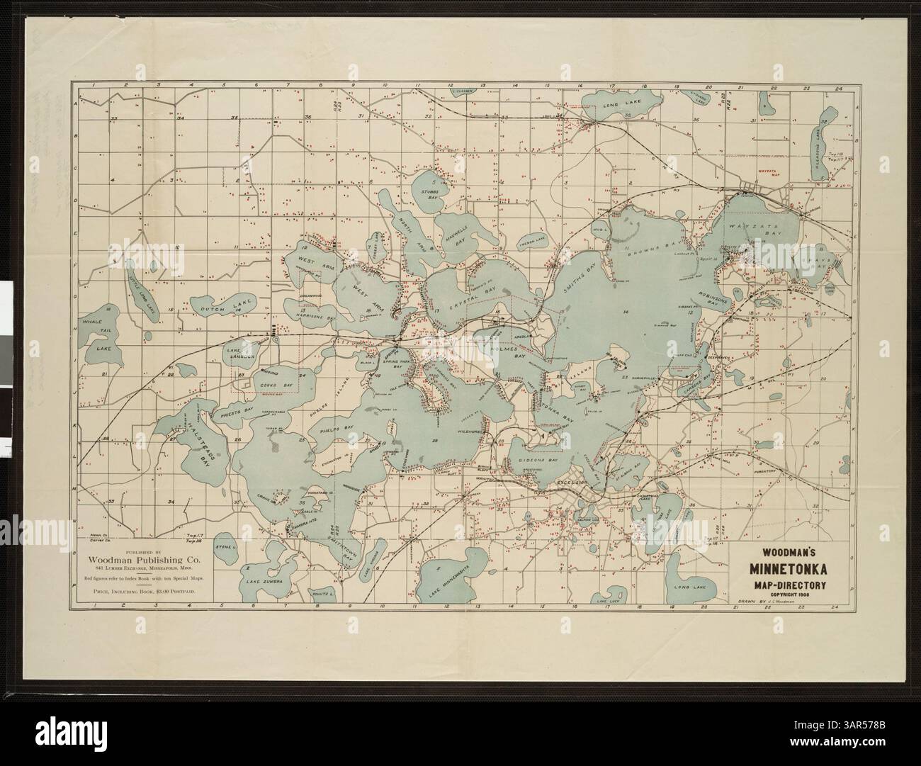 This Woodman's directory map illustrates the Lake Minnetonka area ...