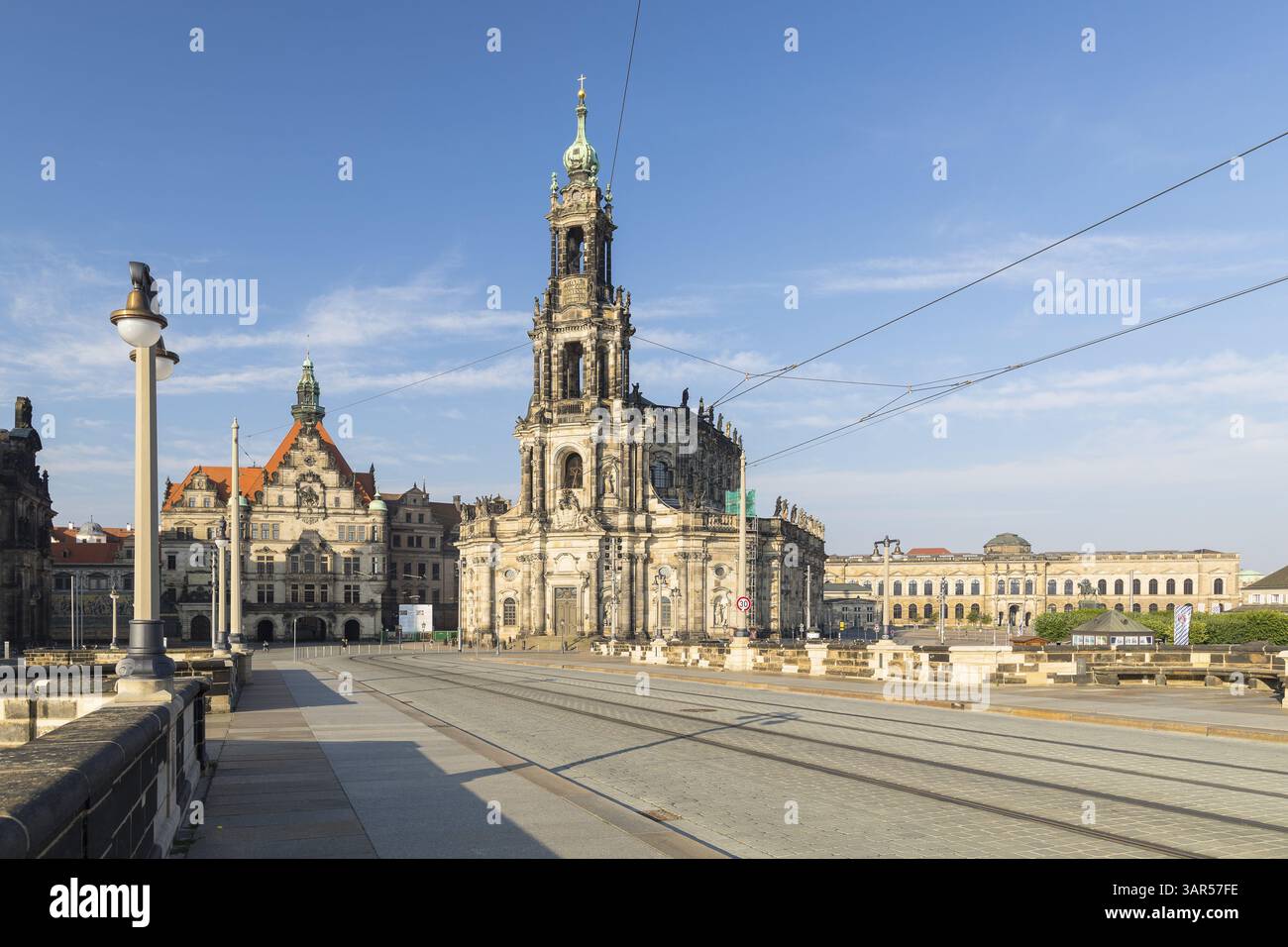 View from the Augustus Bridge to the Palace Square with St George's ...