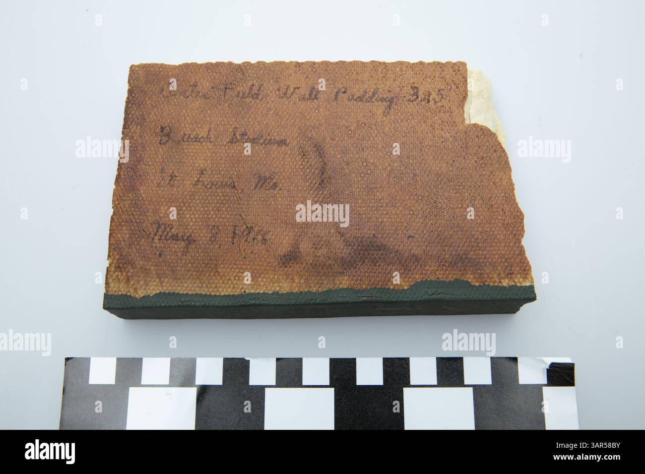 A piece of the 325-foot centerfield wall padding from Busch Stadium I ...