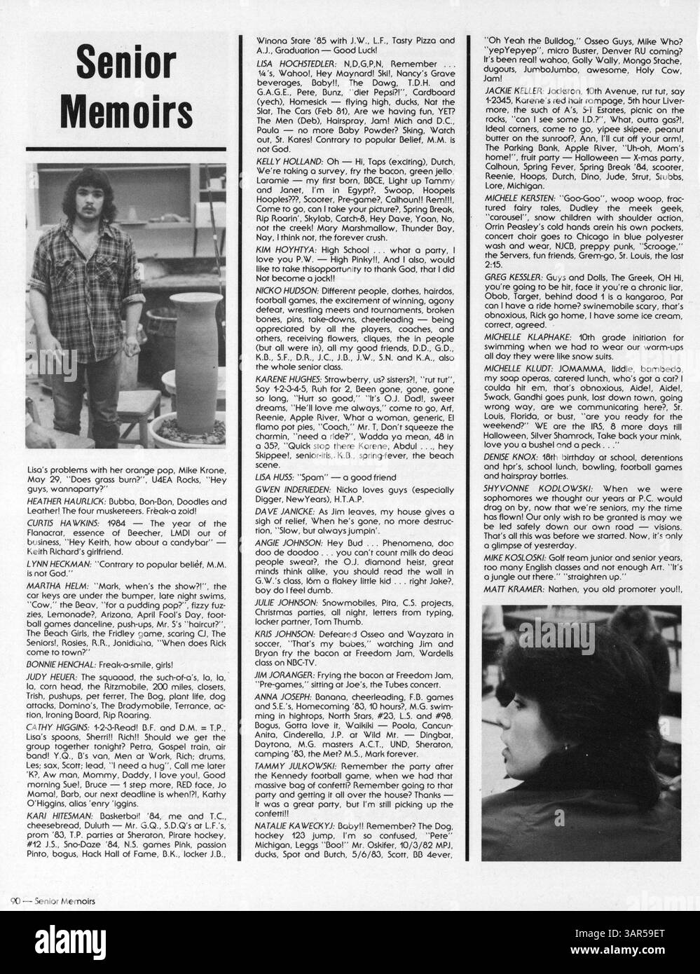 The 'Signs of the Times' 1984 yearbook from Park Center High School ...