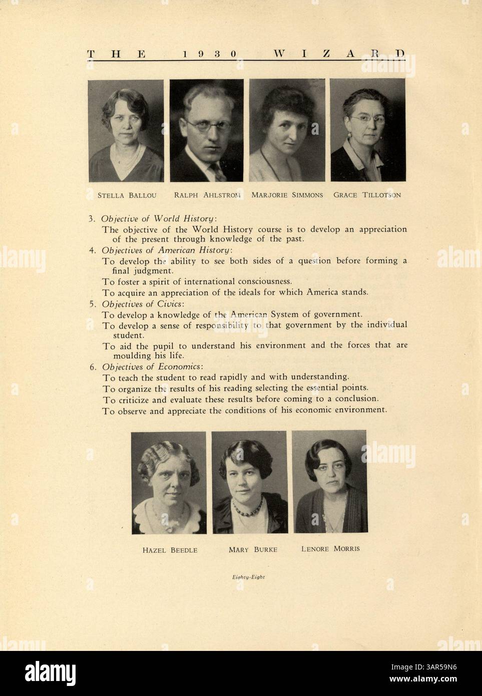The Wizard 1930 yearbook from Edison High School reflects the ...