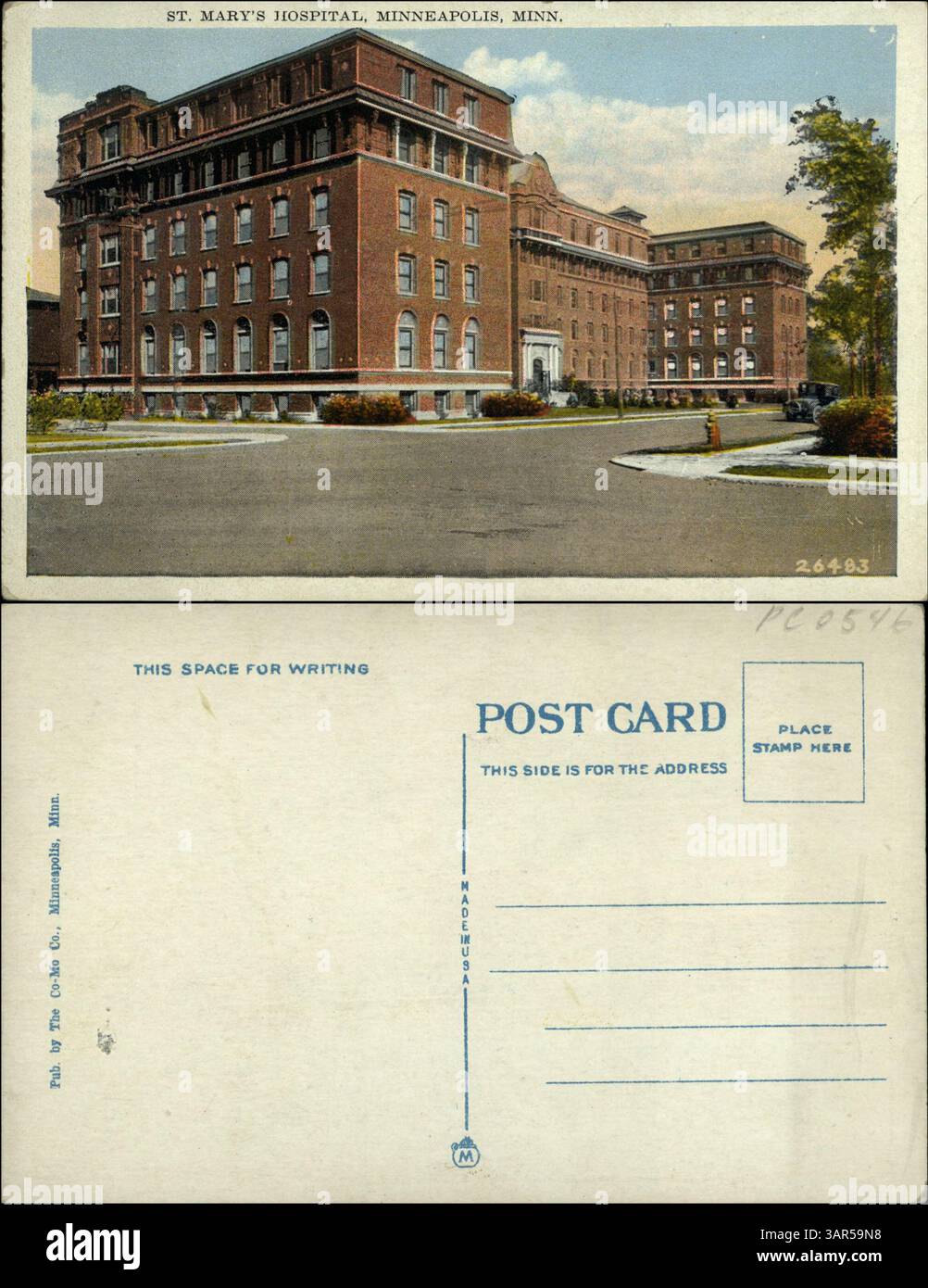 A historical photo of St. Mary’s Hospital in Minneapolis, showing the ...