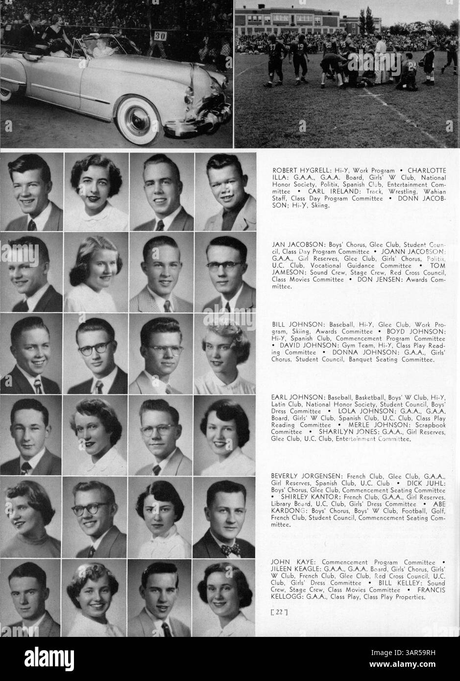 The 1951 Washburn High School yearbook showcases students, teachers ...