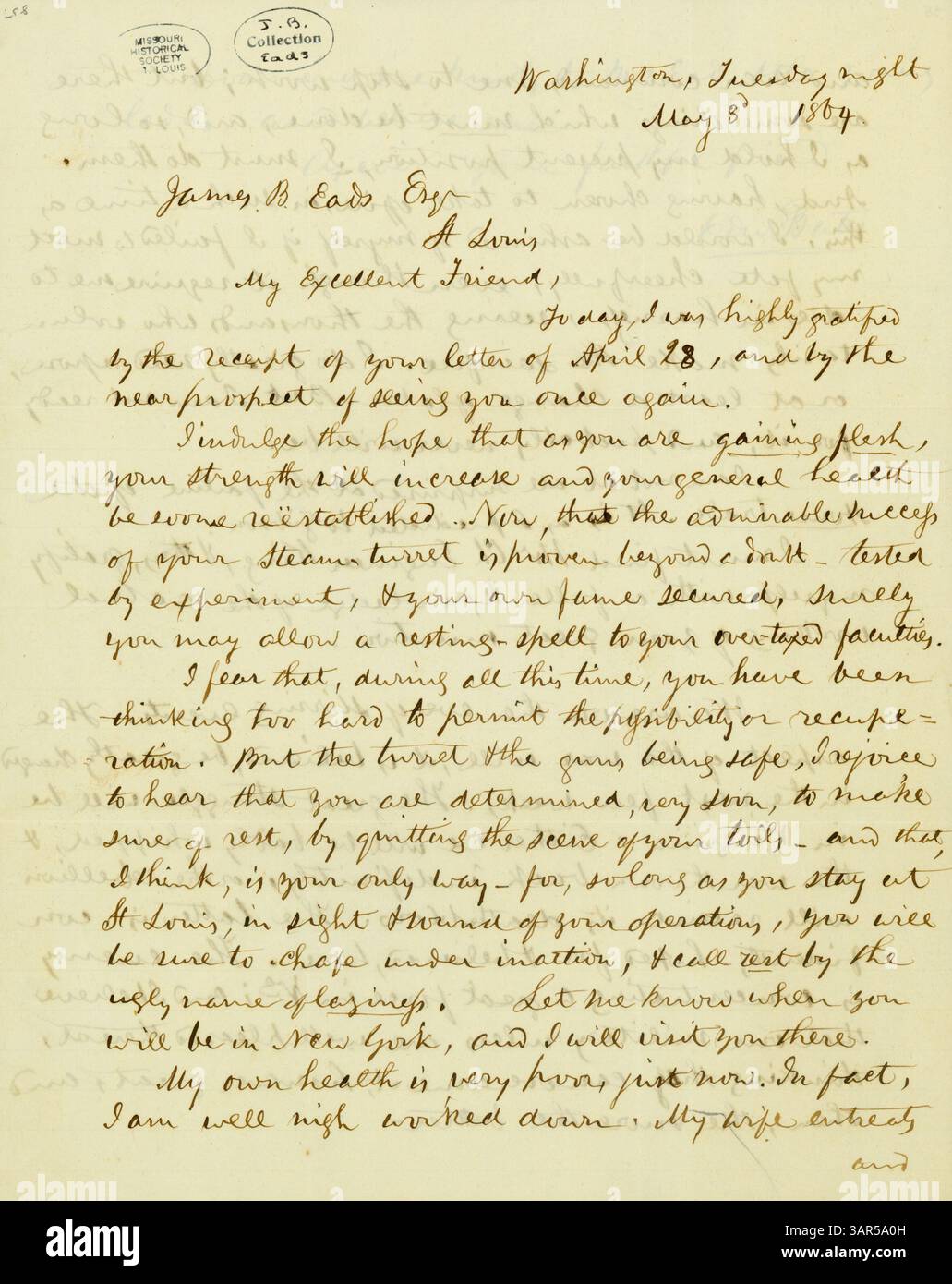On May 3, 1864, Edward Bates, from Washington, D.C., wrote to James B ...