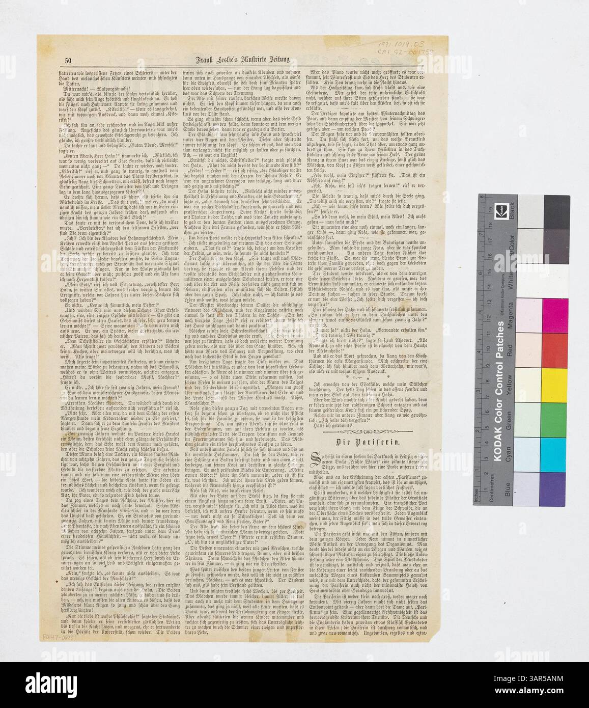 The *Illustrirte Beitung*, a German-language newspaper from New York ...