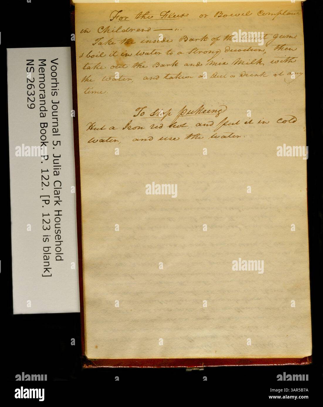 The Clark Family Collection features Julia Clark’s Household Memorandum ...