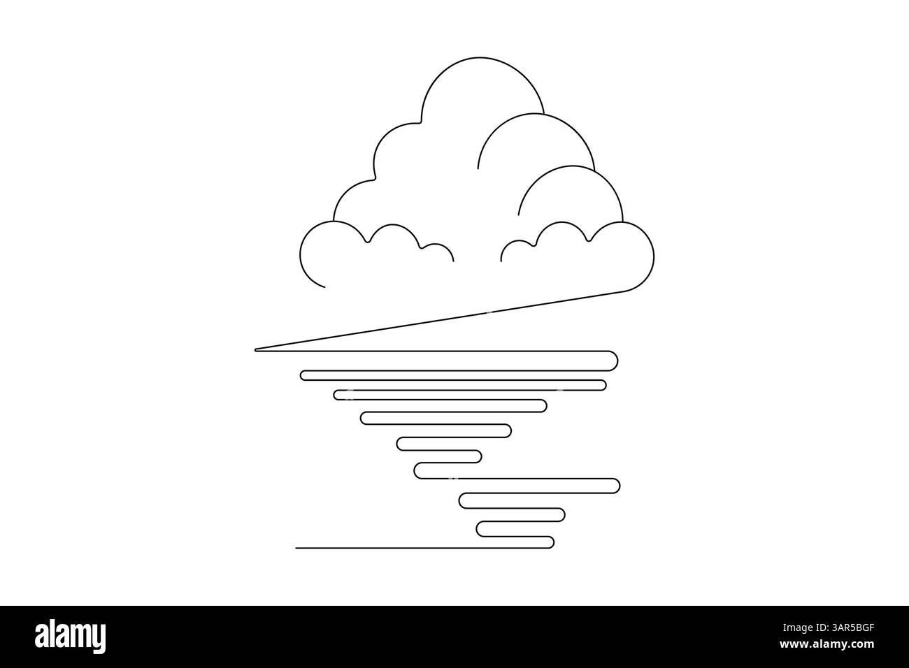 Minimal cloud symbol continuous one line art vector illustration Stock Vector Image & Art - Alamy