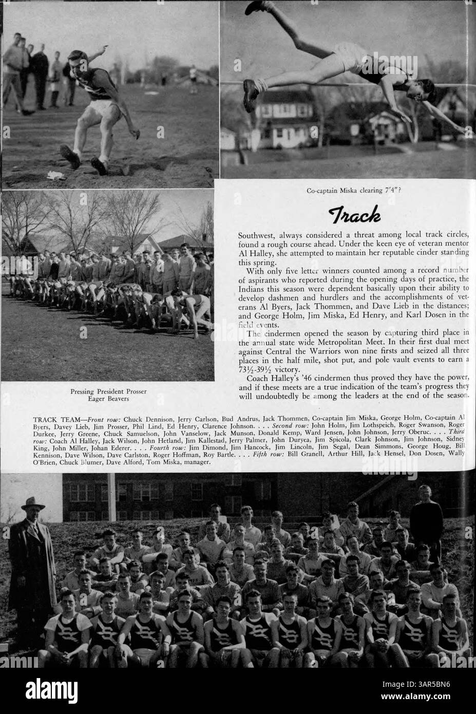 The 1946 'Wagistanian' yearbook from Southwest High School documents ...