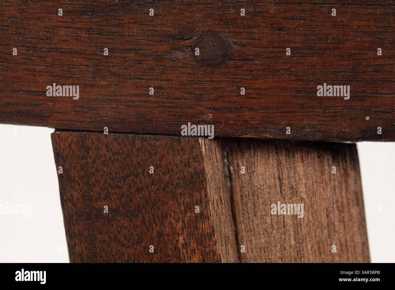 This German Alpine style side chair, made of walnut, features peg and ...
