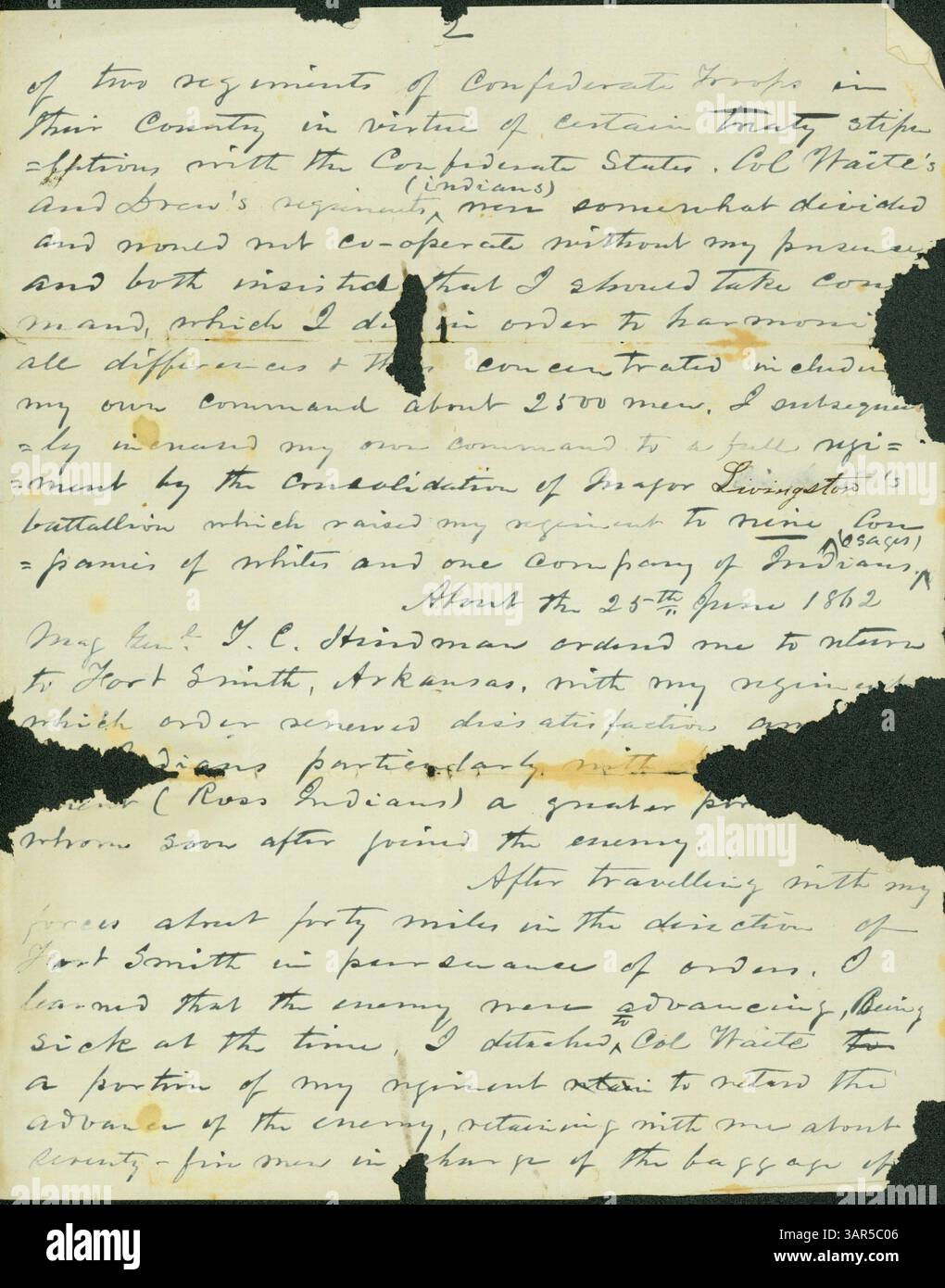 J.J. Clarkson's letter to General S. Cooper discusses his military role ...