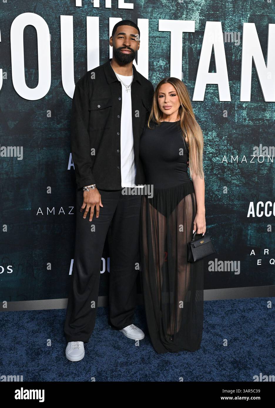 Jeff Coby and Larsa Pippen arriving at “The Accountant 2” Los Angeles ...