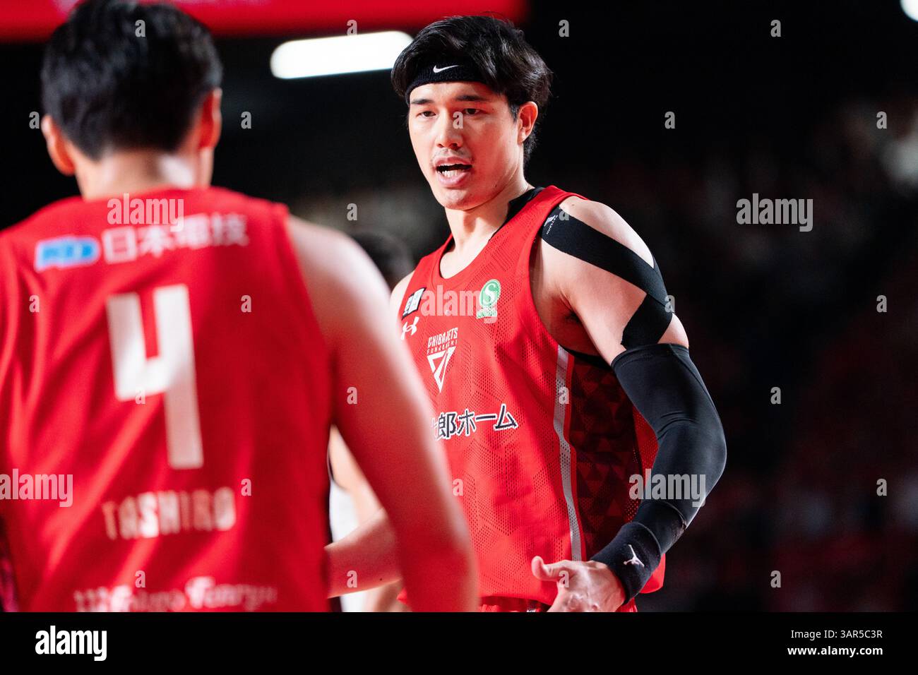Chiba, Japan. 16th Apr, 2025. Yuta Watanabe (Jets) Basketball : 2024-25 B.LEAGUE B1 game between ...
