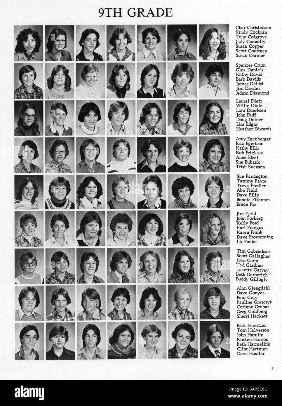 The 1979 Hopkins North Junior High Yearbook features student portraits ...
