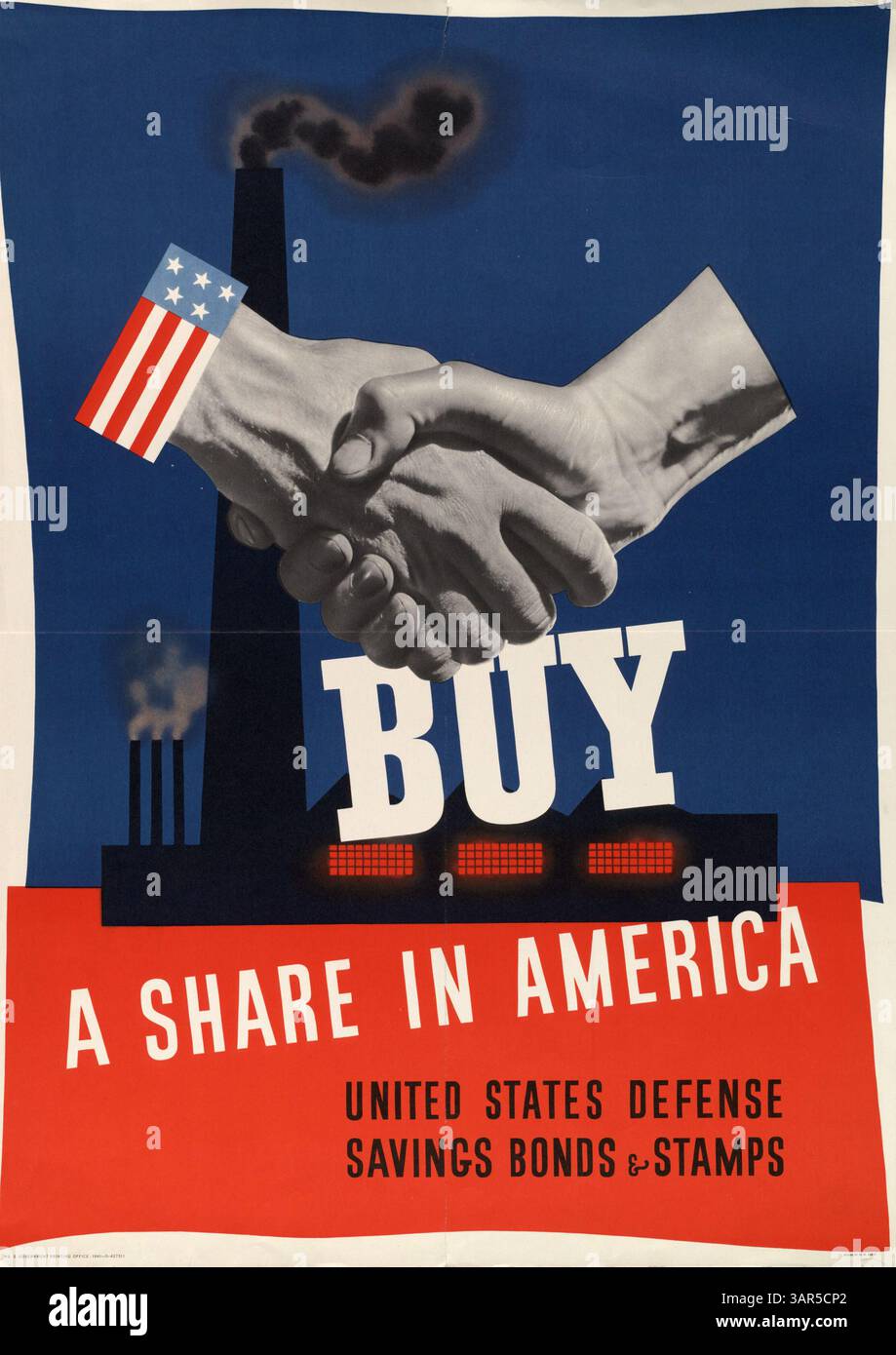 The image from 1941 promotes U.S. Defense Savings Bonds and Stamps ...