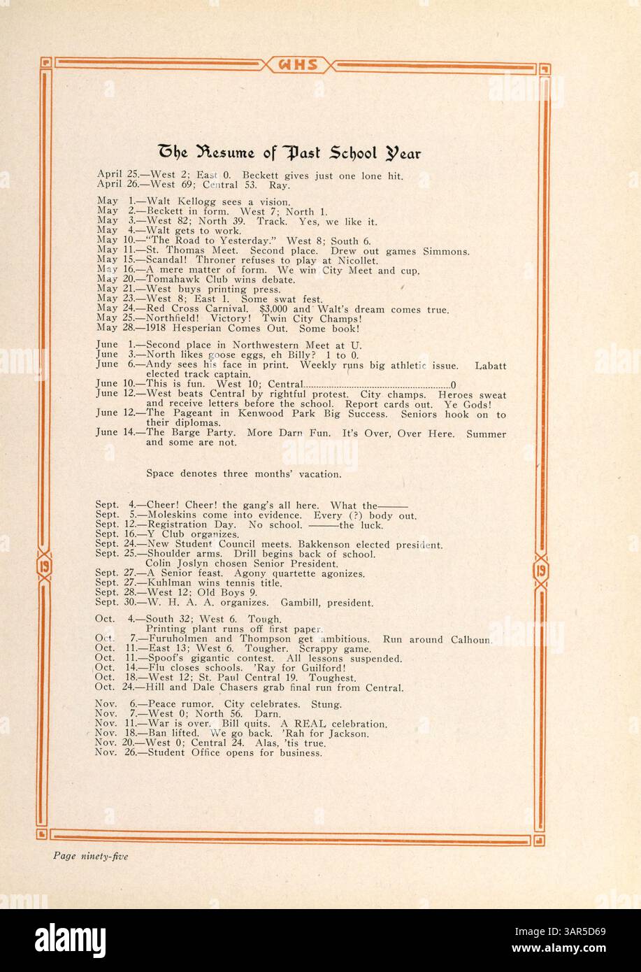 The 'Hesperian' yearbook of 1919 from West High School provides a ...