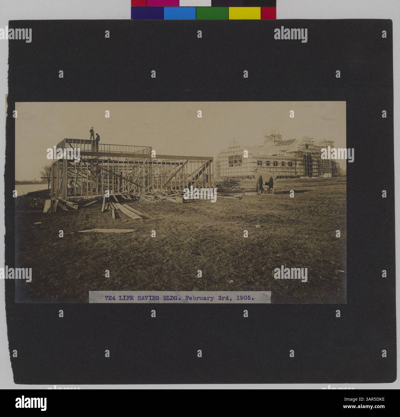 A historical image of the Life Saving Building, showcasing an important ...
