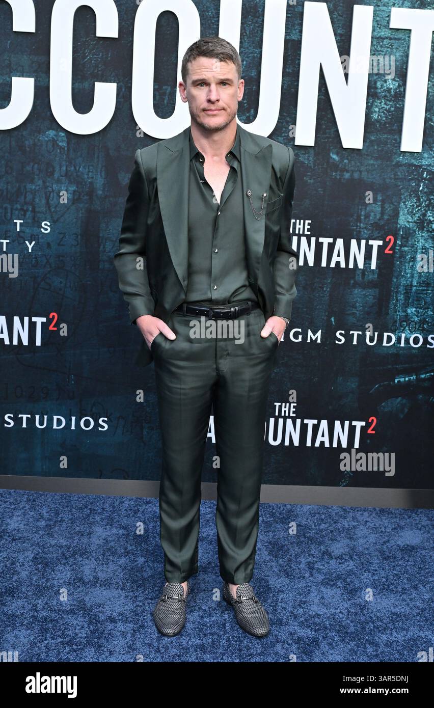 Grant Harvey arriving at “The Accountant 2” Los Angeles premiere held ...