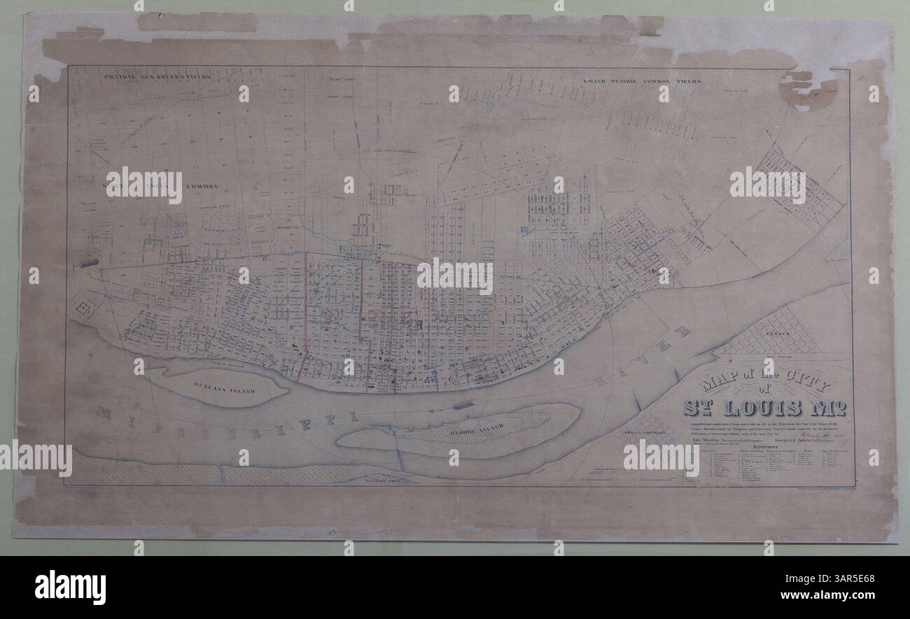 This map of St. Louis was created using materials from official city ...