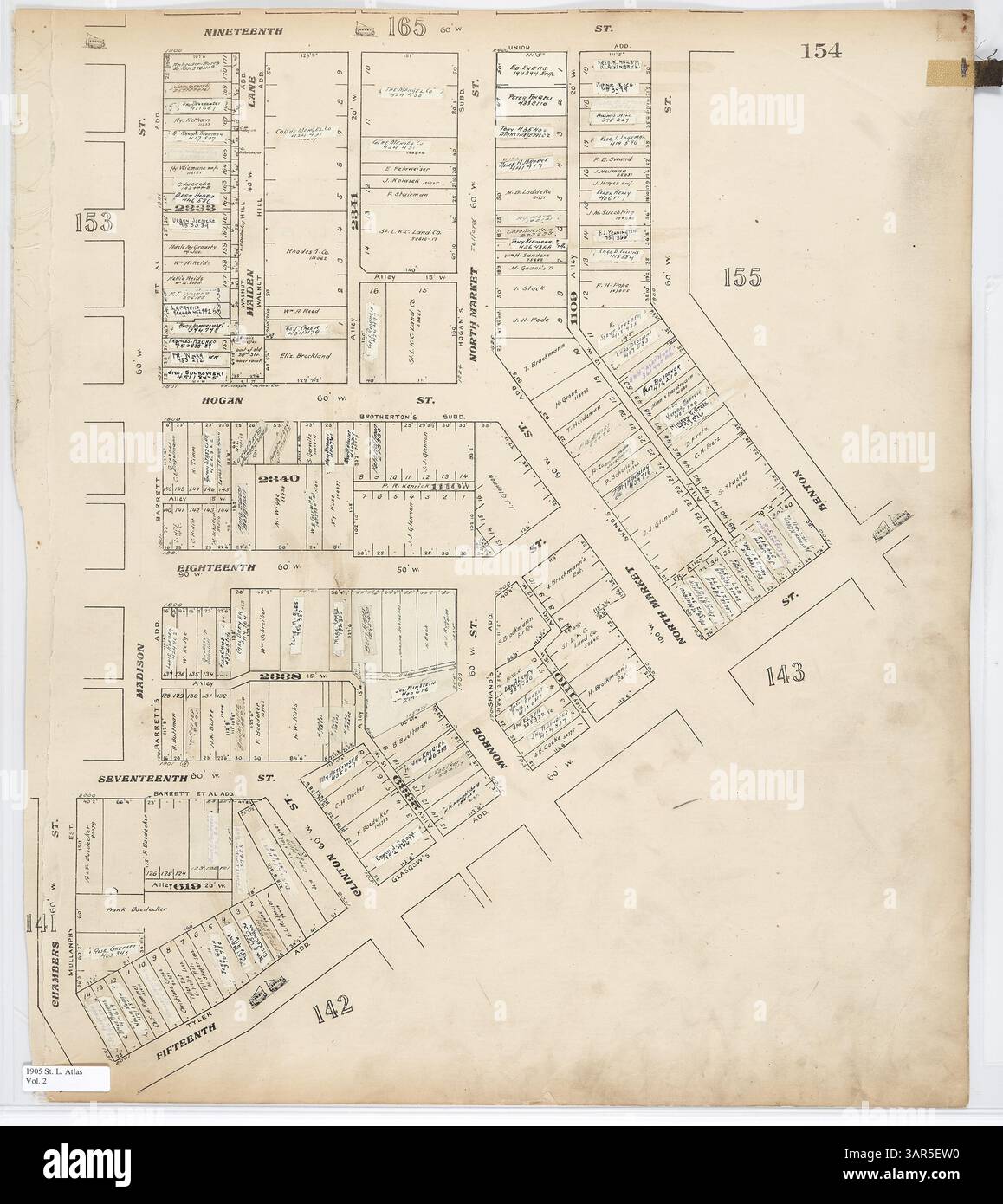Volume 2 of the Atlas of the City of St. Louis includes detailed street ...