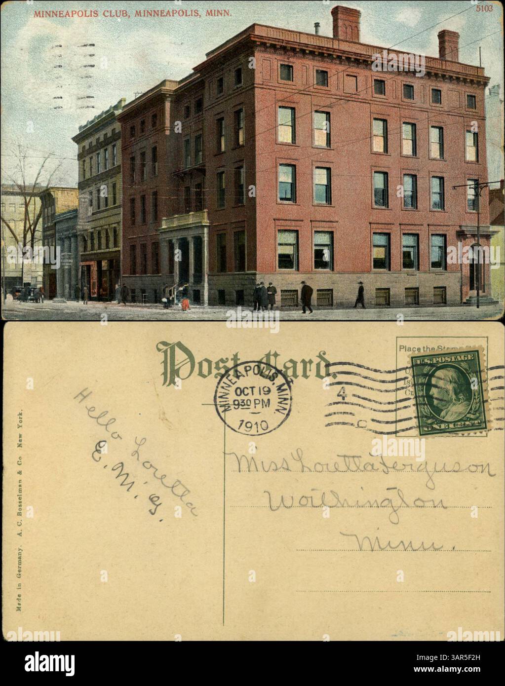 A streetscape photograph of the Minneapolis Club, located in ...