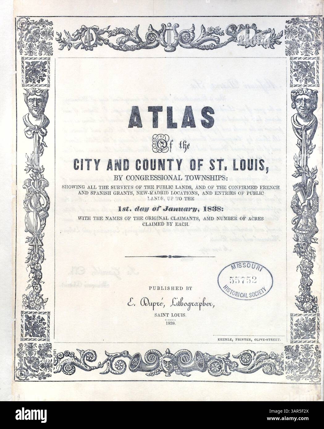 The atlas of St. Louis city and county, featuring maps based on surveys ...
