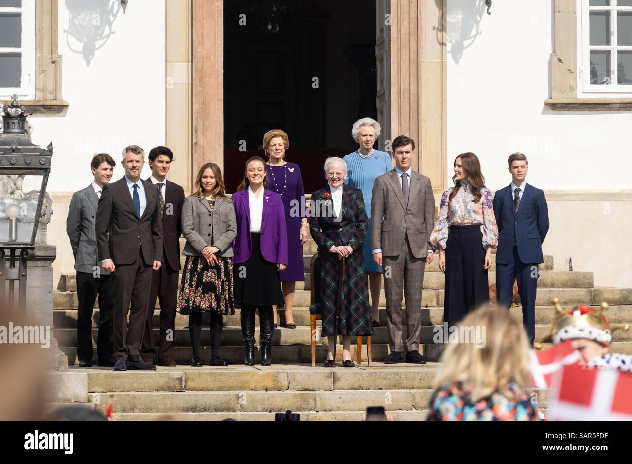Fredensborg, Denmark. 16th Apr, 2025. TRH King Frederik and Queen Mary ...
