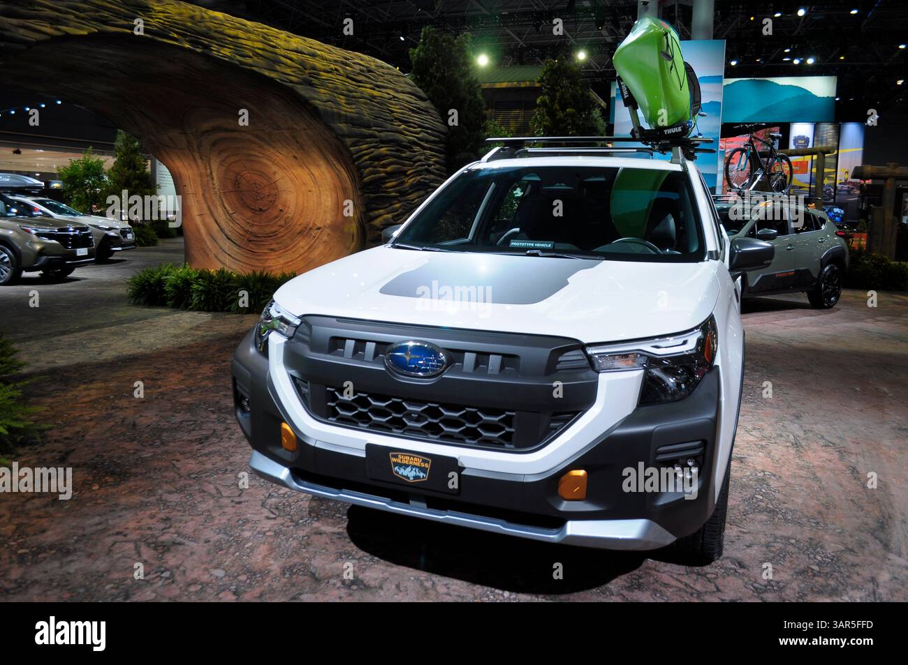 New York, United States. 16th Apr, 2025. A Subaru Forester vehicle is ...