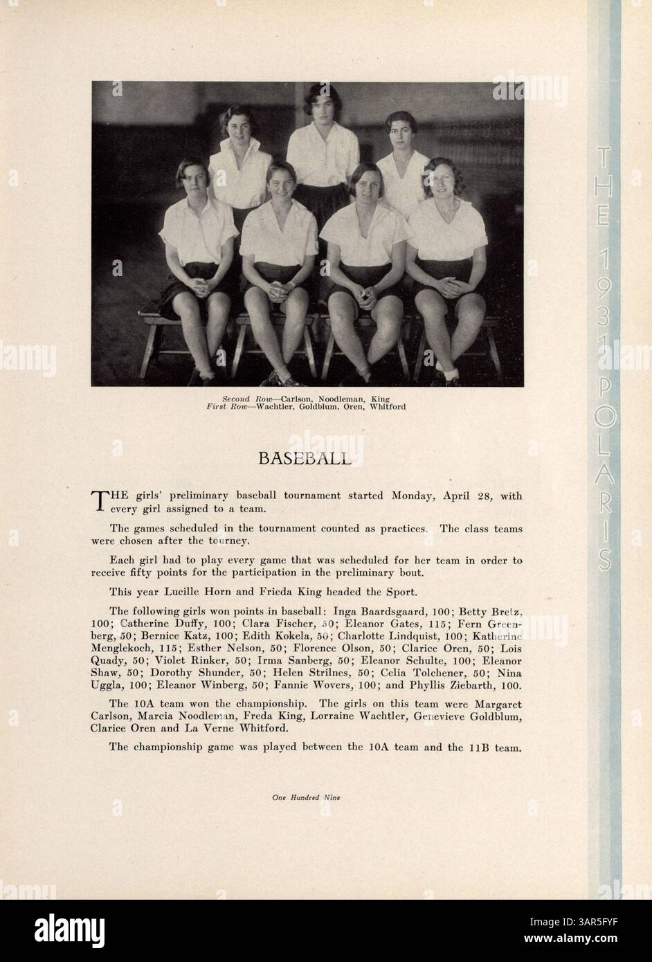 The 'Polaris 1931' yearbook from North High School showcases the major ...