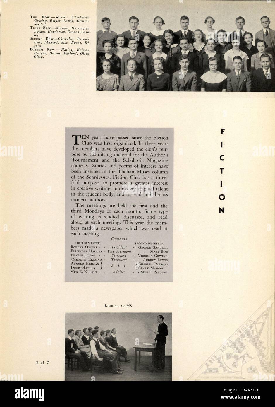 This 1934 Tiger Yearbook from South High School documents the students ...