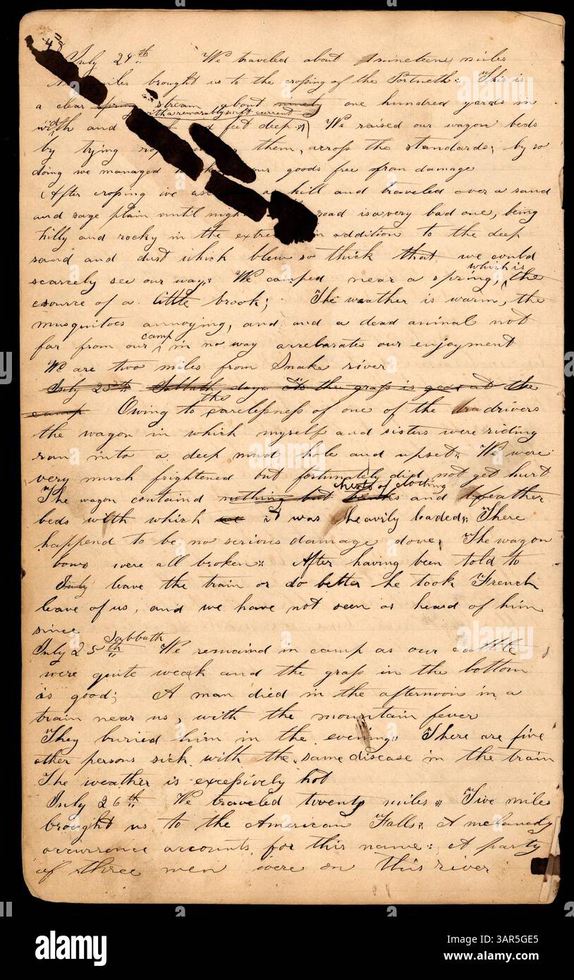 The 1852 journal kept by Abigail Scott Duniway as her family traveled ...