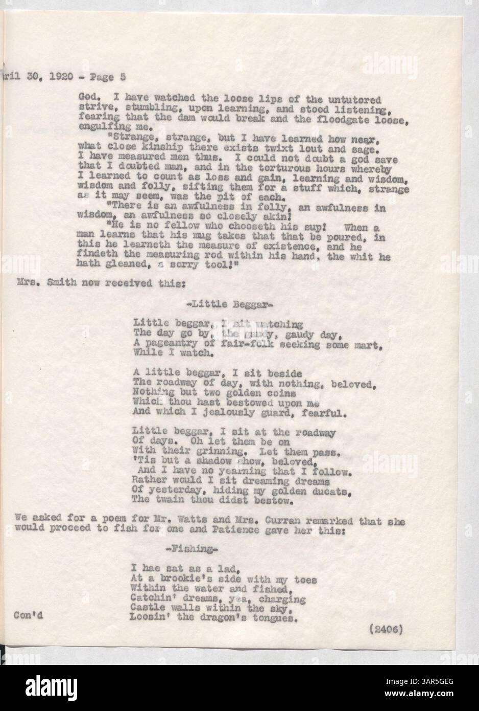 Volume 13 of the Patience Worth transcripts, covering April 30 to ...