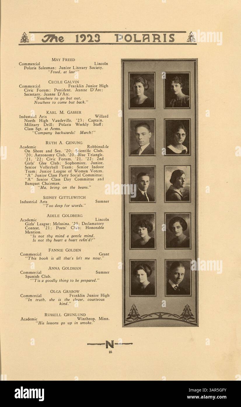 North High Yearbook 1923: Polaris captures the events, students ...