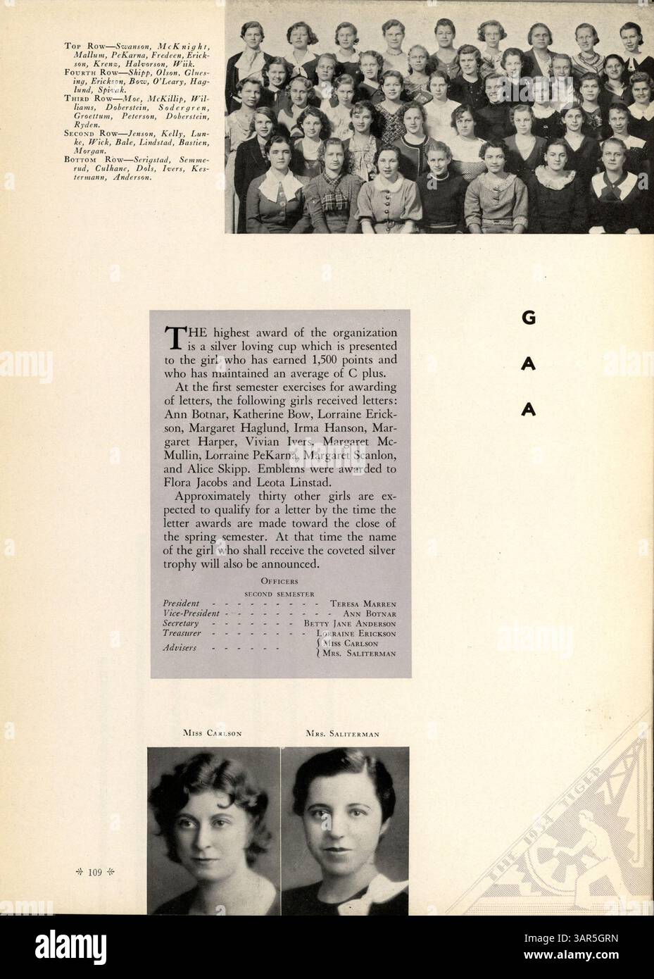 The 1934 edition of 'Tiger,' South High's yearbook, documents the ...