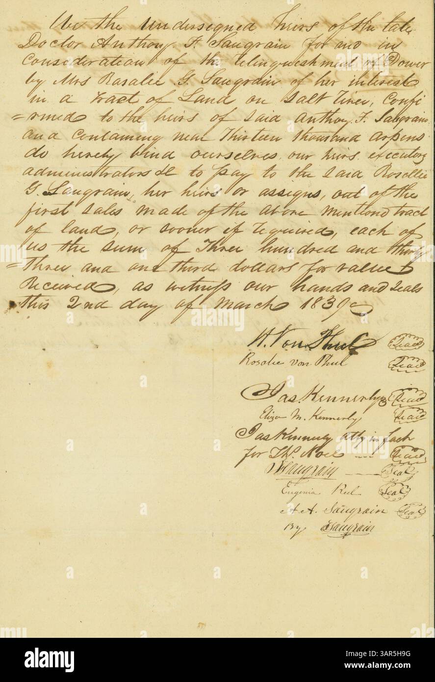 Dower relinquishment hi-res stock photography and images - Alamy