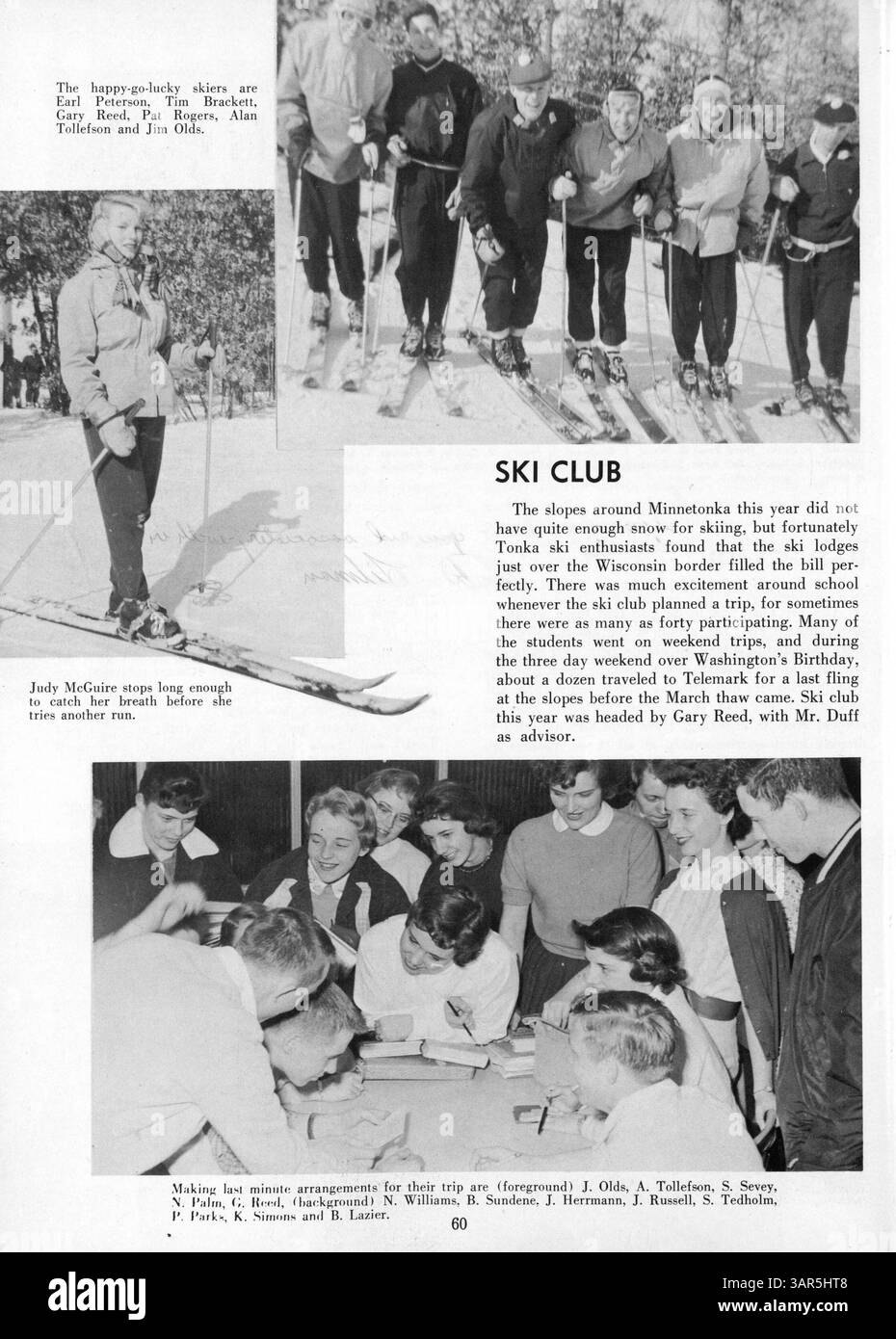 The 1957 'Voyageur' yearbook from Minnetonka High School documents ...