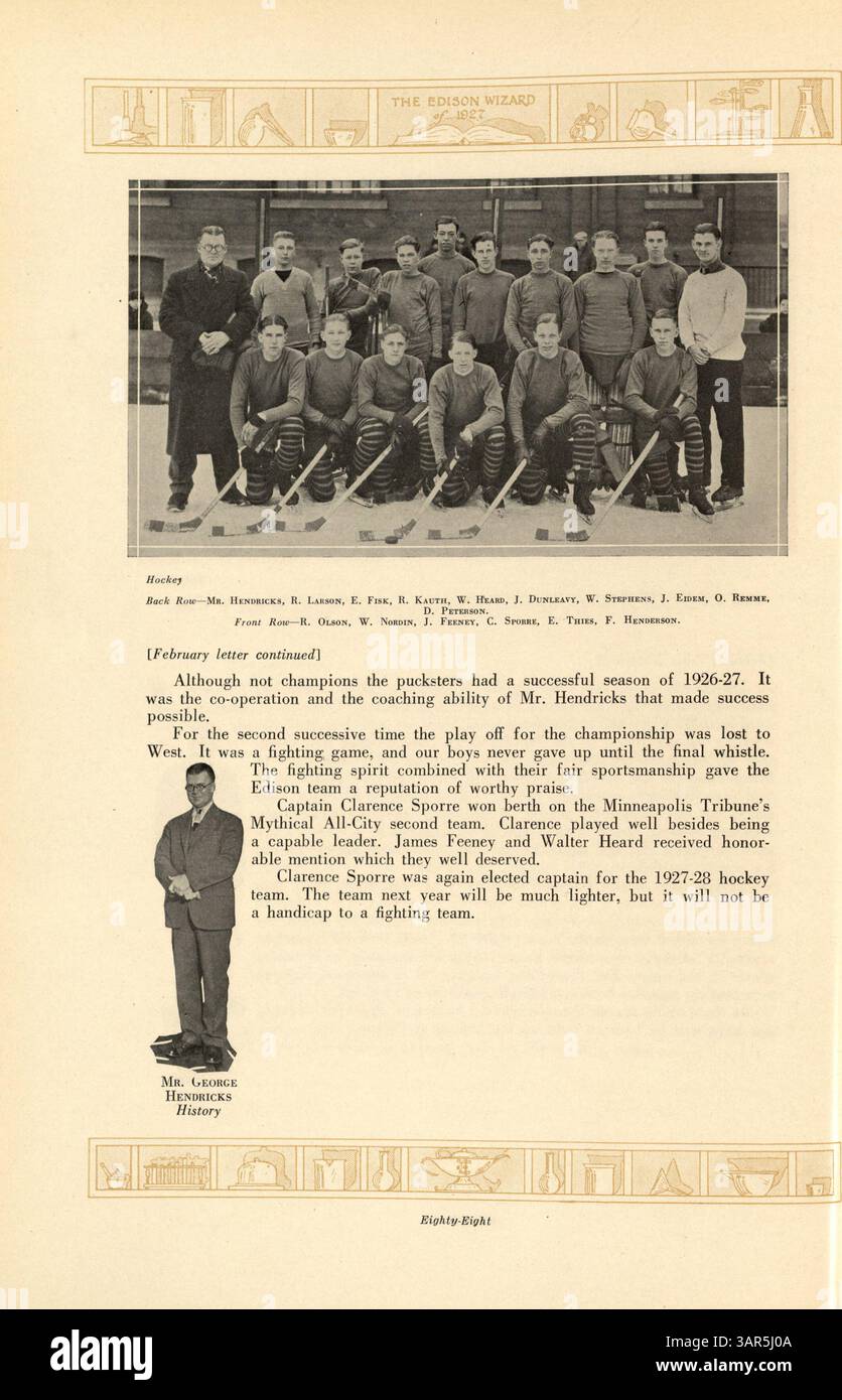 This 1927 edition of the Wizard yearbook from Edison High School ...
