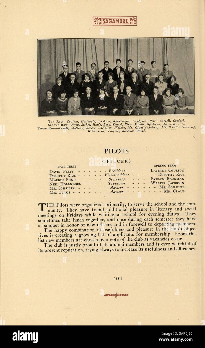 The 'Sagamore' yearbook from Roosevelt High School (1928) features ...