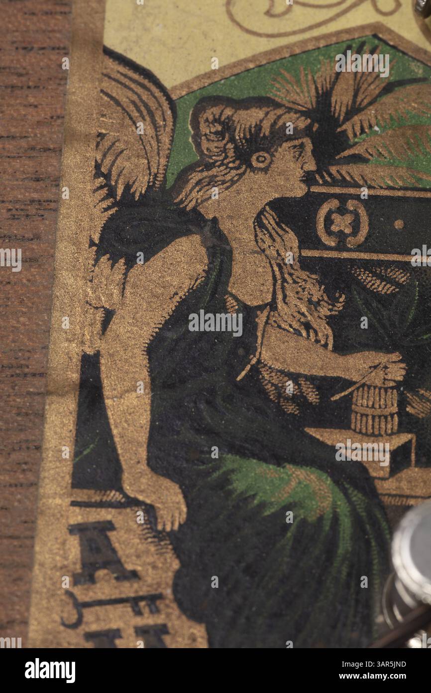 A handmade cigar box crystal radio set, assembled by 12-year-old Thomas ...